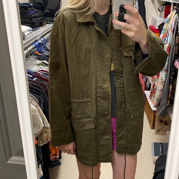 Current/Elliott | Jackets & Coats | Currentelliot Oversized Green ...